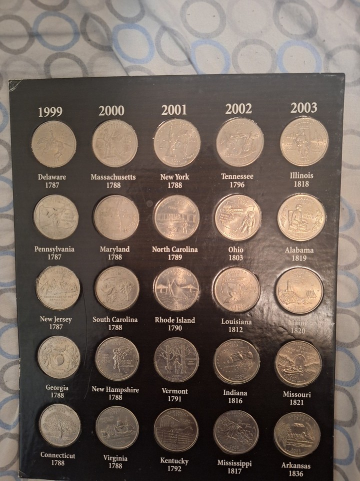 US 1999-2008 All 50 State Quarters Complete Set P/D Mixed Mint Mark ...