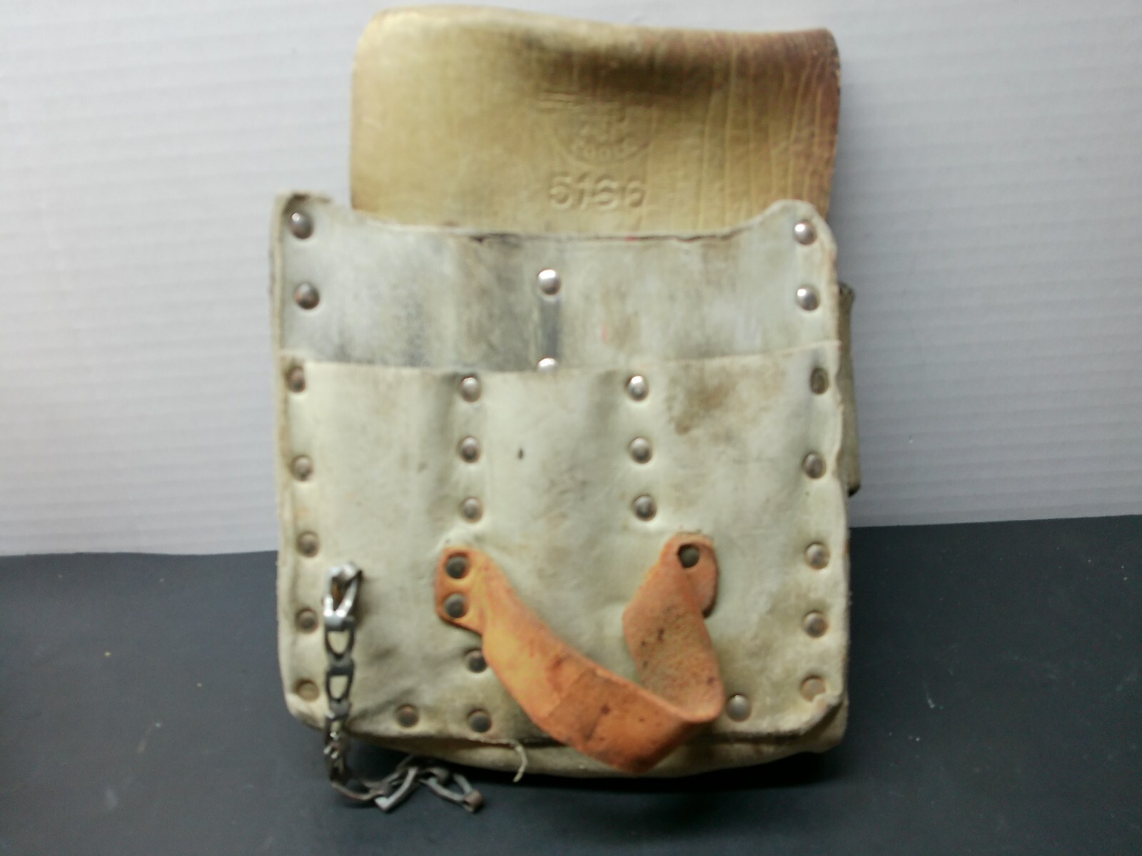 Klein electric tool pouch 5166 Black 9 Pockets Leather Vintage | eBay