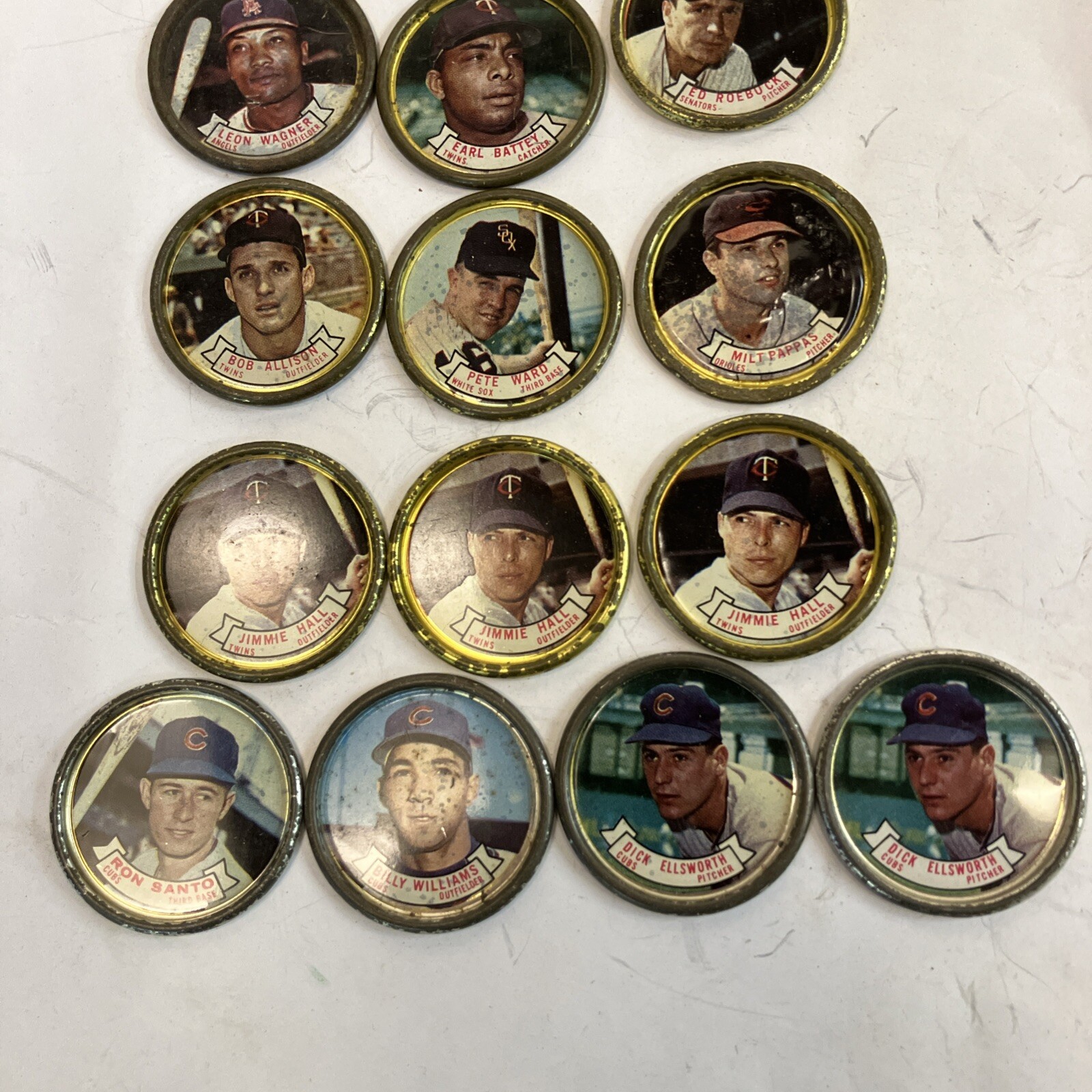 1964 topps baseball coins Lot (19) Brooks Robinson Boyer Groat ...
