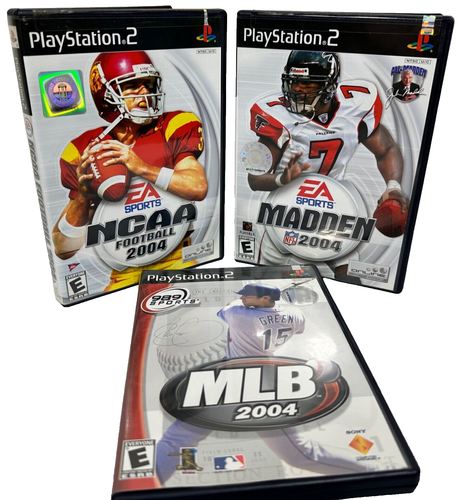 PlayStation 2 Sports Game Lot – NCAA Football 2004, Madden 2004 NFL ...