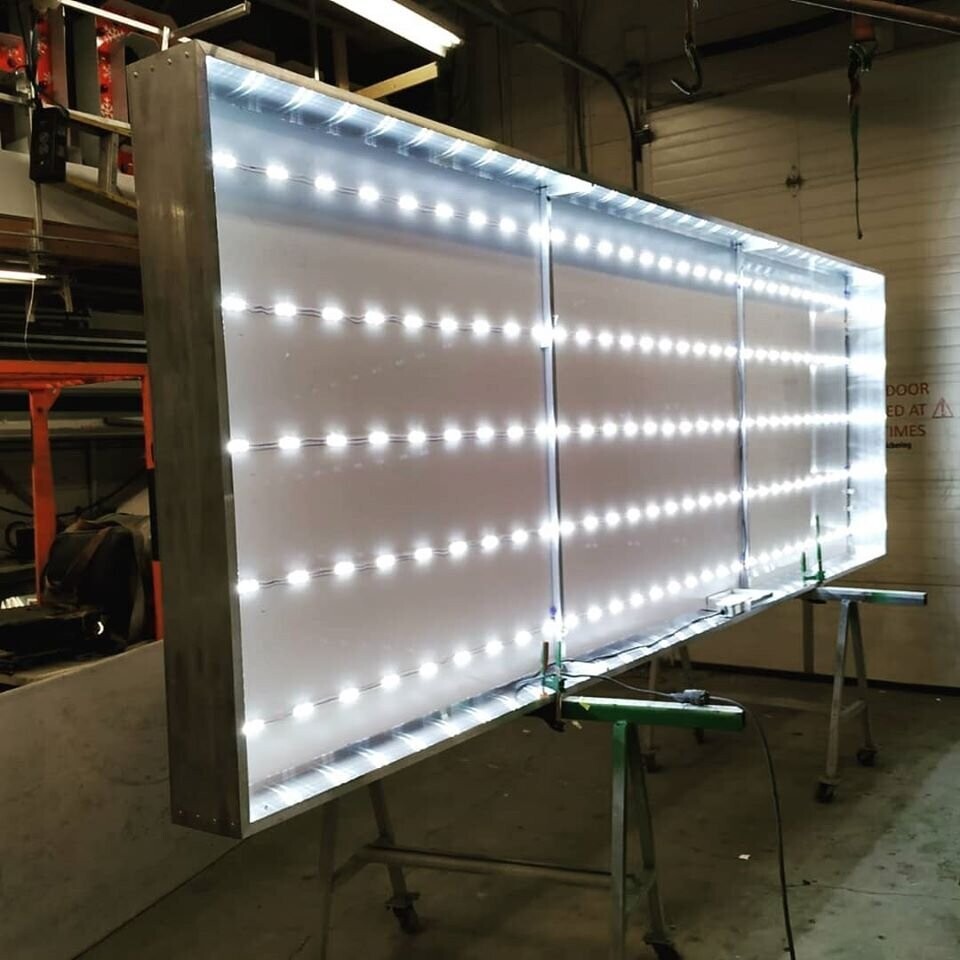 Lit Cabinet Sign 4ftx6ft, Business sign, Box sign, aluminum and steel ...