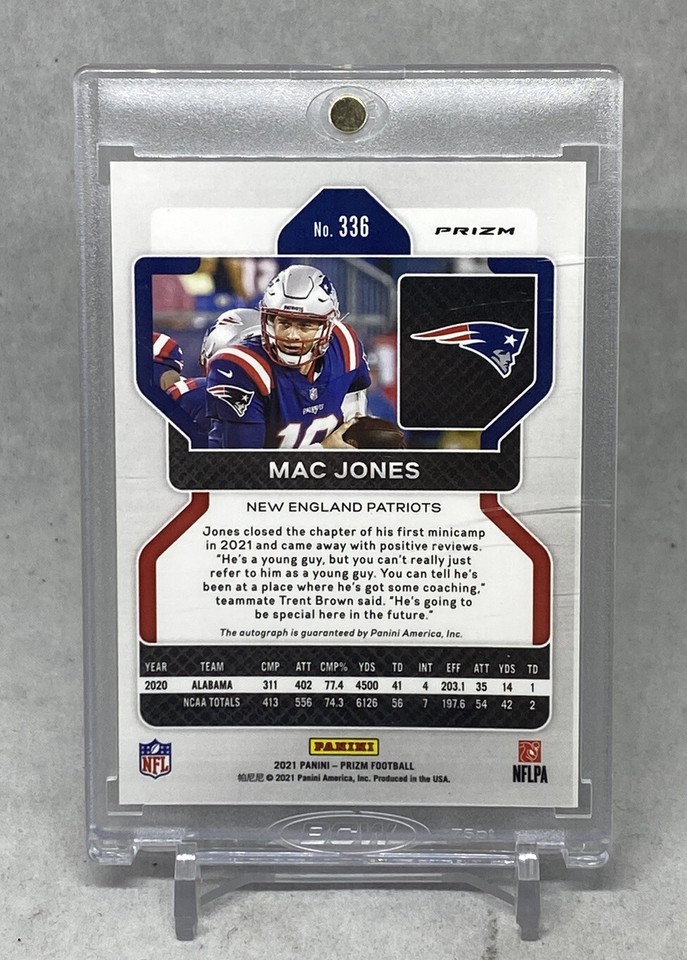 MAC JONES ROOKIE AUTO 2021 Panini Prizm Silver No Huddle Disco ...