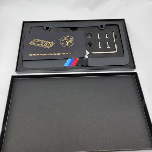 BMW License Plate Frame Kit With Installation Tools & M Emblem | eBay