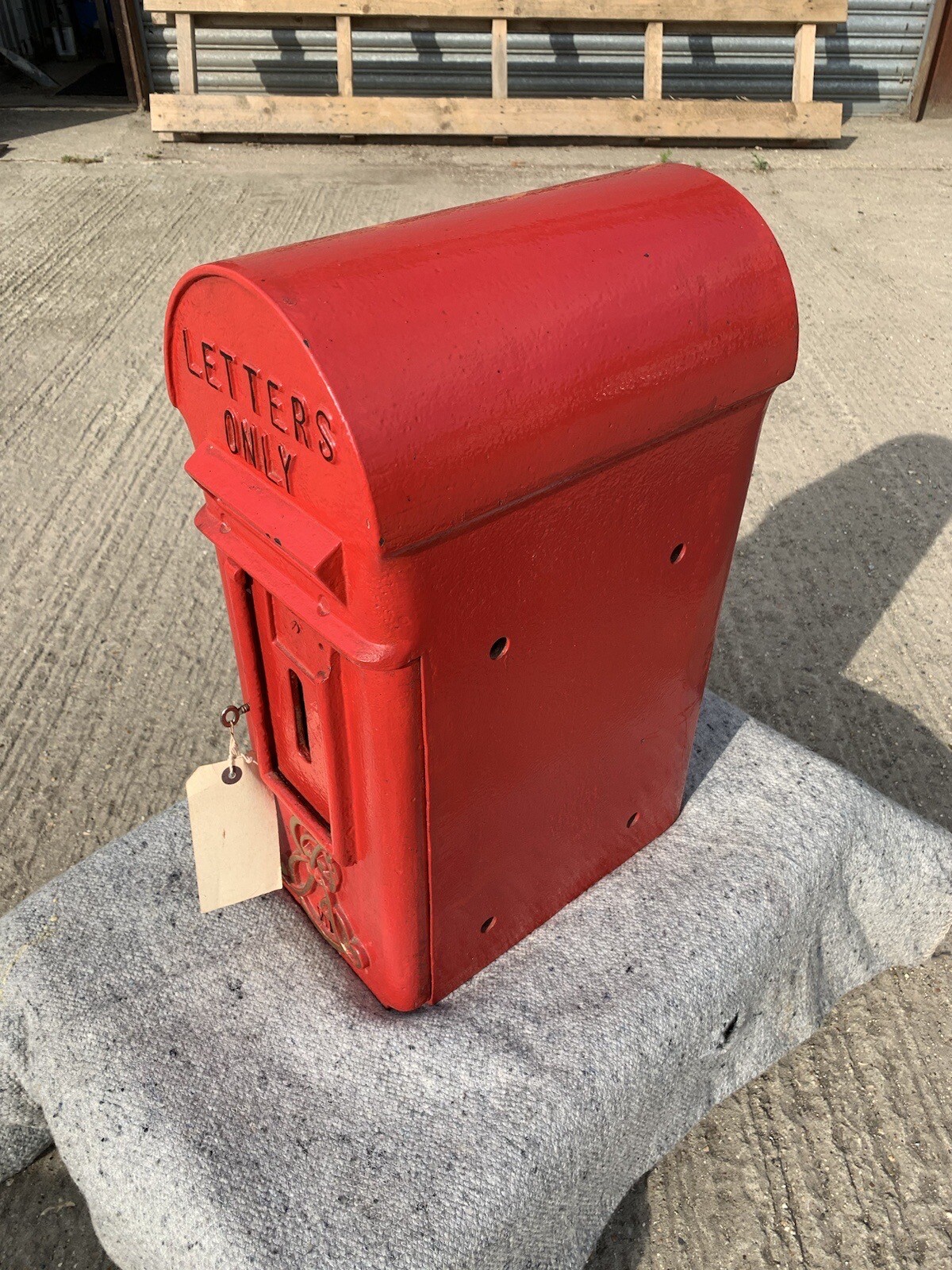 Genuine Original Edward VII Cast Iron Hovis Letter Post Box Pole Mount ...