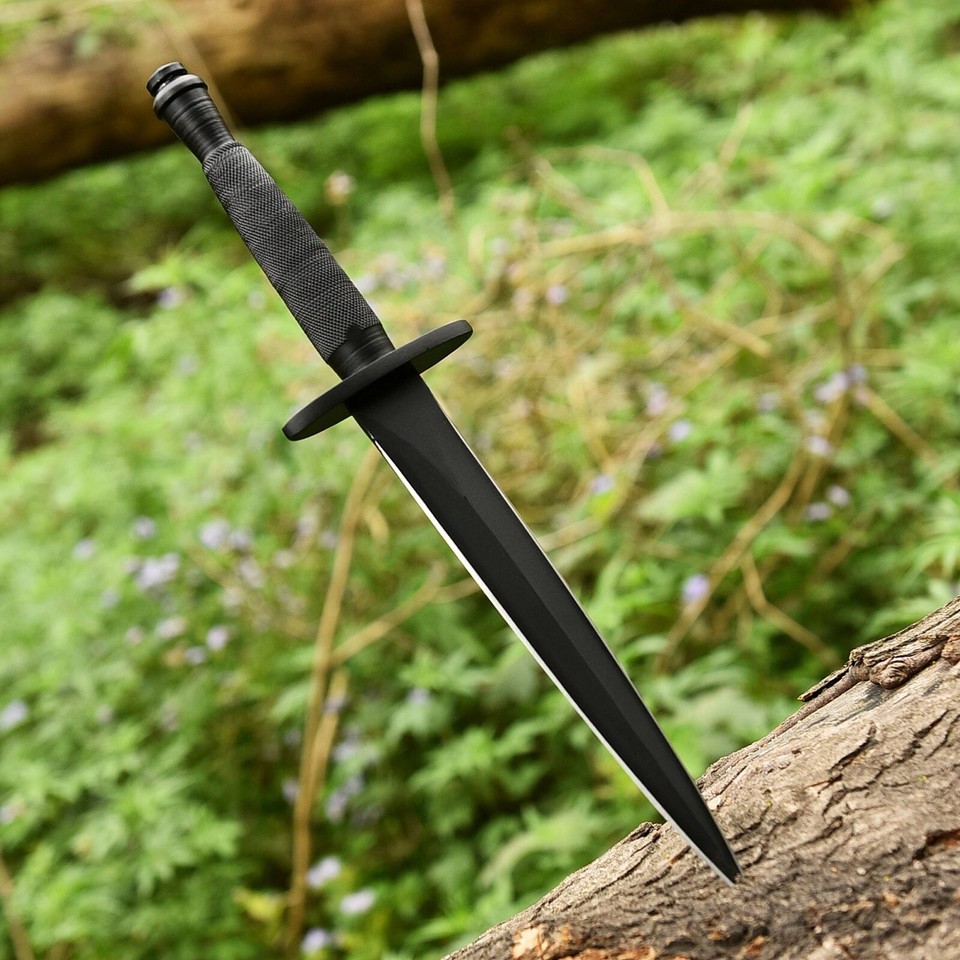 V-42 WW2 Stiletto US Army Dagger Knife Spike Fixed Blade Dual Edge Full ...