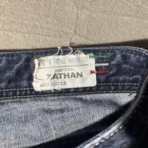DIESEL INDUSTRY ZATHAN Size 34X30 Dark Wash Italy Blue Men's Jeans ...
