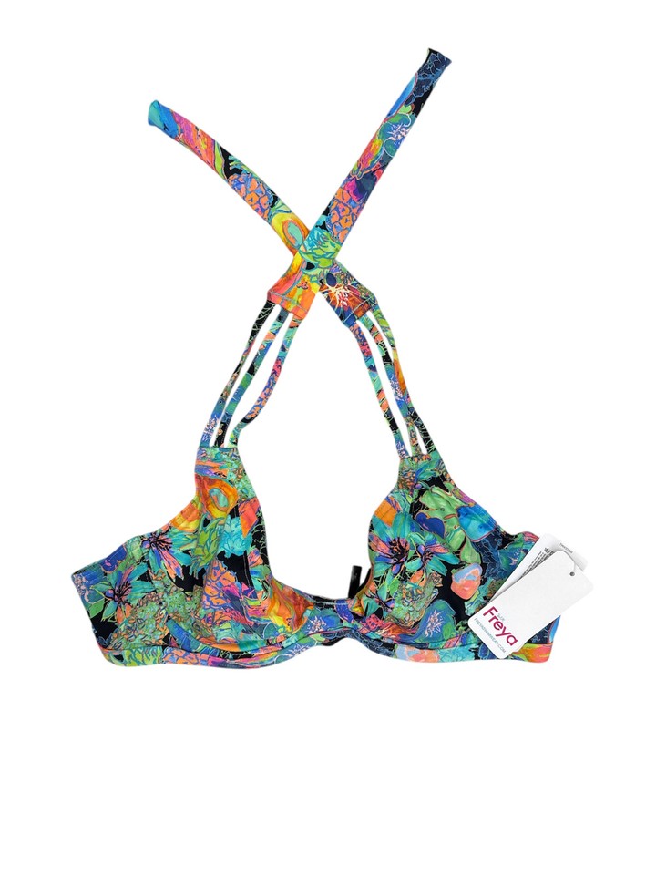 Freya BLACK Island Girl Underwire Banded Halter Swim Top, US 30DD, UK ...