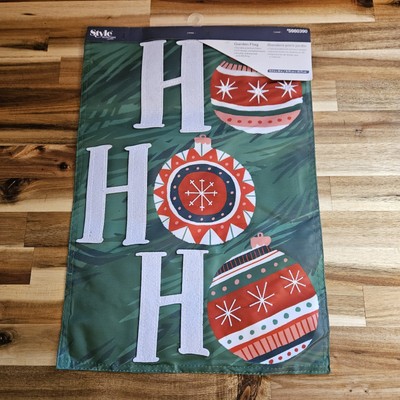 Style Selections Ho Ho Ho Garden Flag 12.5" X 18" New! Double Sided ...