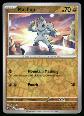 Machop Reverse Holo NM 066/165 Scarlet & Violet 151 Pokemon Card | eBay