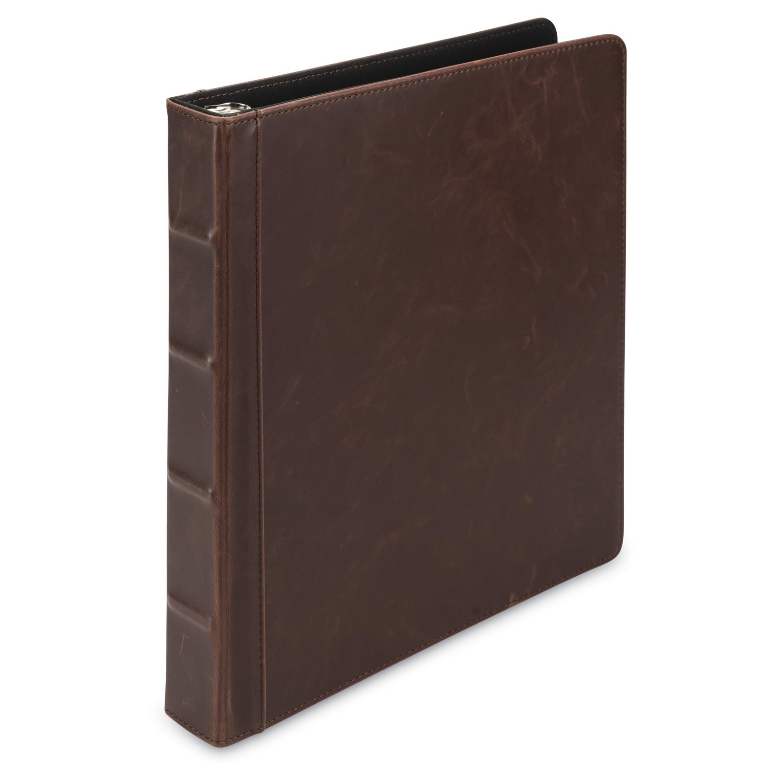 Samsill Vintage Hardback 3 Ring Leather Binder Professional Binder ...