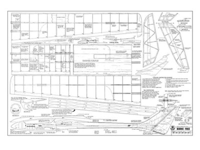 Borne Free Sailplane 130" Wingspan RC Model Airplane Printed Plans ...