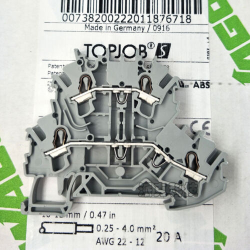 100pcs WAGO 2002-2201 Double-Deck Terminal Block DIN Rail Grey | eBay