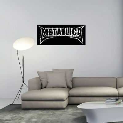 Metallica Band Rock Metal Music Room Wall Decor Sticker Decal 25"X12 ...