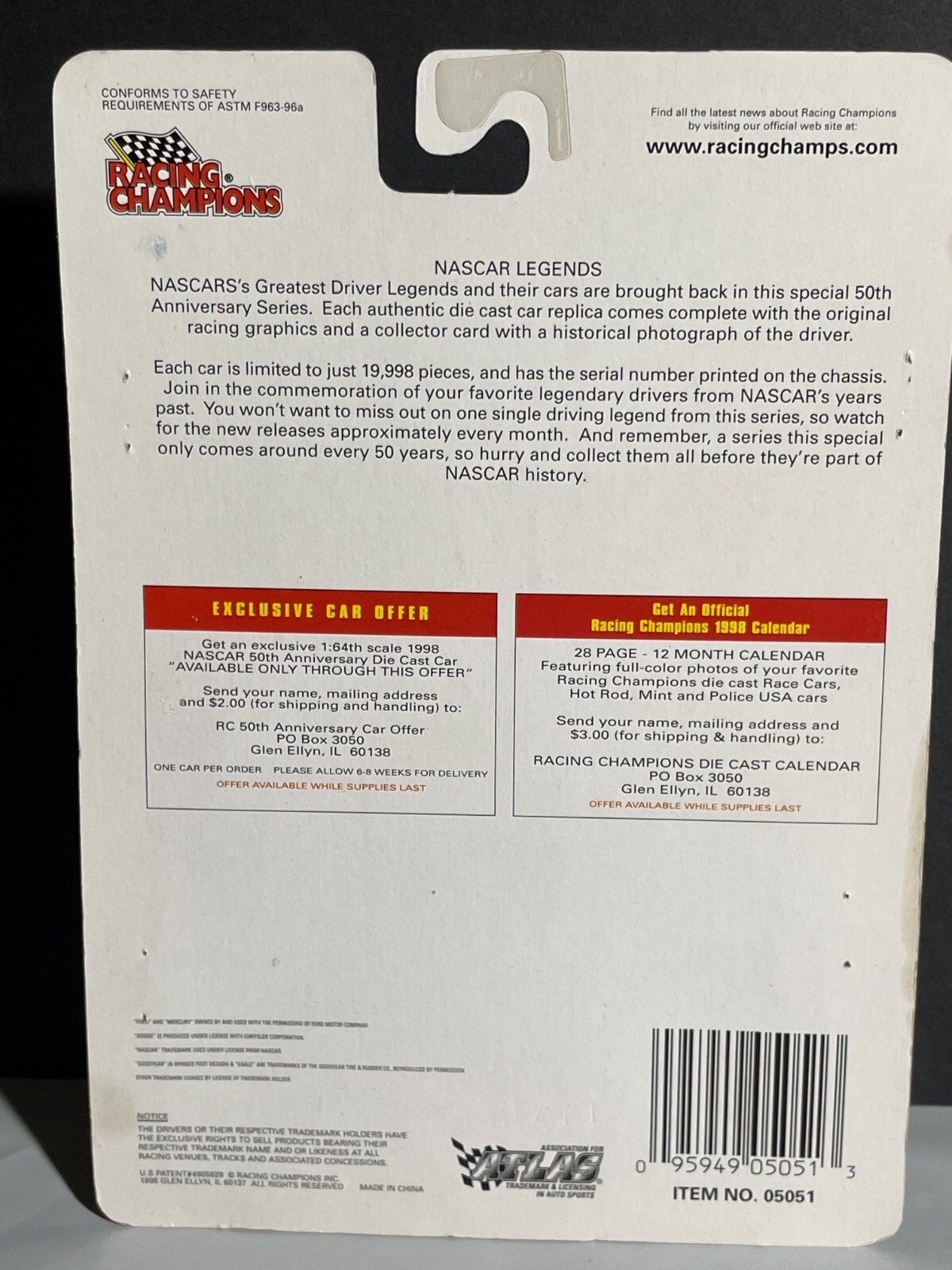 Racing Champions Nascar Legends Dodge Daytona 06 Neil Castles Issue ...