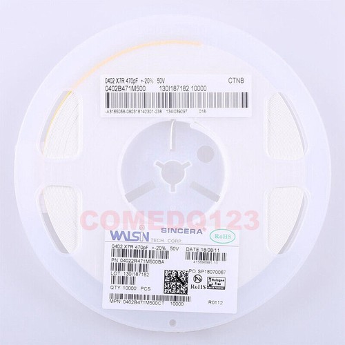 200PCS 0402 470pF 50V X7R ±20% 0402B471M500CT Ceramic Capacitor MLCC # ...