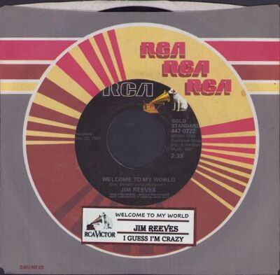 Reeves, Jim - Welcome To My World RCA 722 Vinyl 45 rpm Record | eBay
