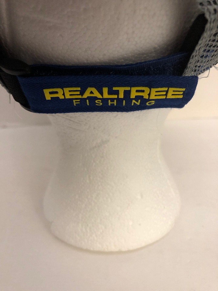 Q3 Hat Realtree Realtree Logo Blue with Gray Mesh Back Fishing Cap RARE ...