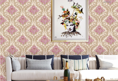 10M CREAM DAMASK STICKY PLASTIC FABLON FLORAL ROSE SHABBY CHIC VINTAGE ...