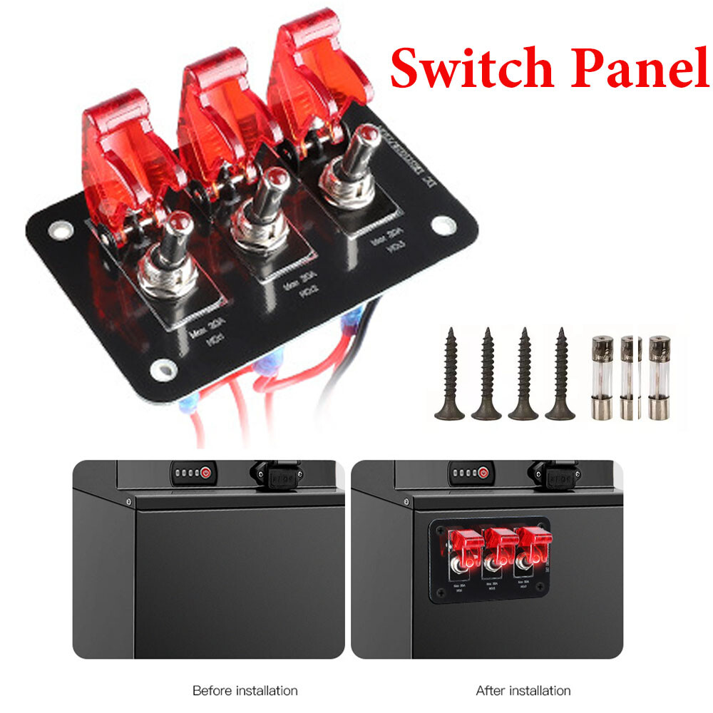 Metal Red LED Rocker Ignition Switch Panel Circuit Breaker 12V Car ...
