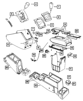Genuine Mopar Console Prndl Bezel YZ11XZ2AC | eBay