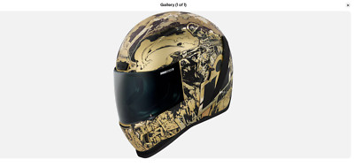 Icon Airform Guardian Motorcycle Helmet Gold | eBay