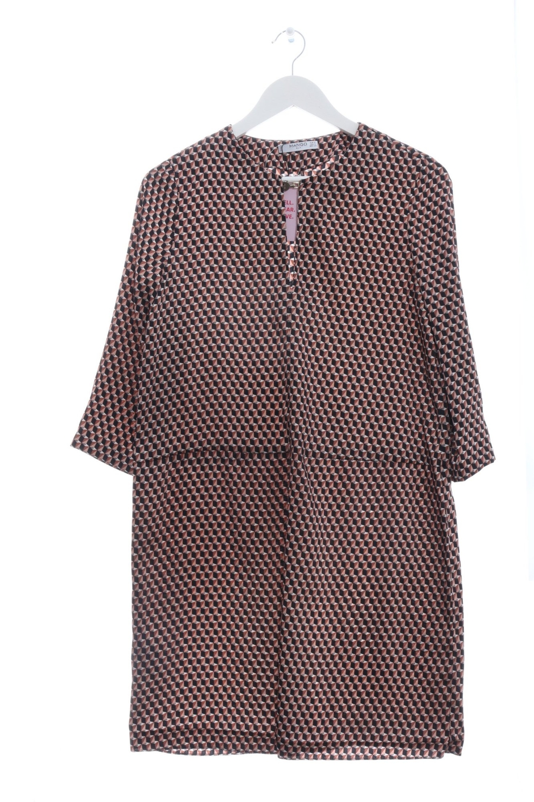 MANGO SUIT Robe trapèze Dames T 38 noir-brun style décontracté | eBay