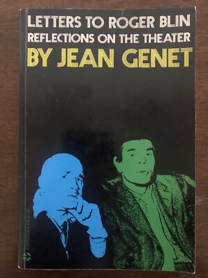 Letters To Roger Blin (1969) Jean Genet 1st Printing Reflections On The ...