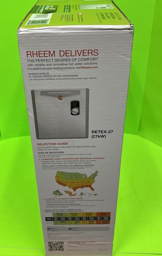 Rheem RETEX-27 Electric Tankless Water Heater for sale online | eBay
