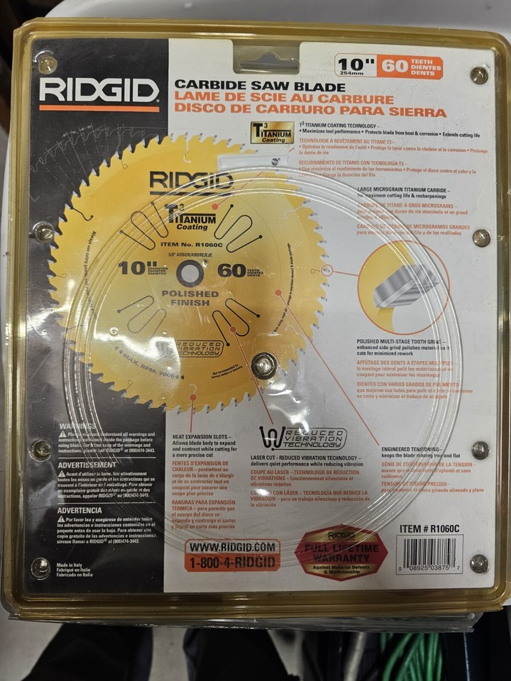NEW RIGID 10" CARBIDE SAW BLADE 36 TEETH | eBay