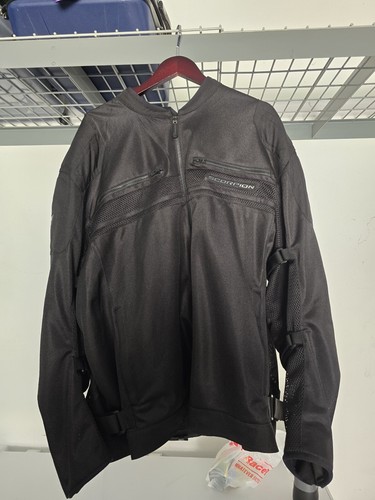 Scorpion EXO Vortex Air Mesh Motorcycle Jacket Black 5X w/ CE L2 Back ...