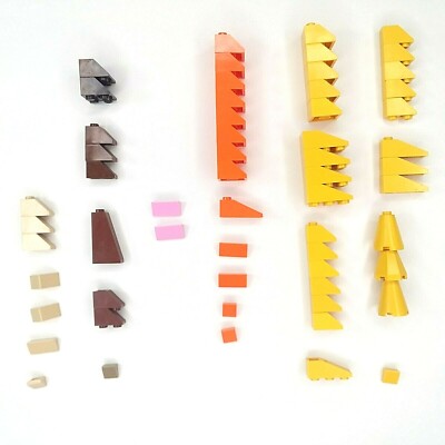Lot 59 LEGO Slope Cone Pieces Brown Pink Orange Slopes Cones Art ...