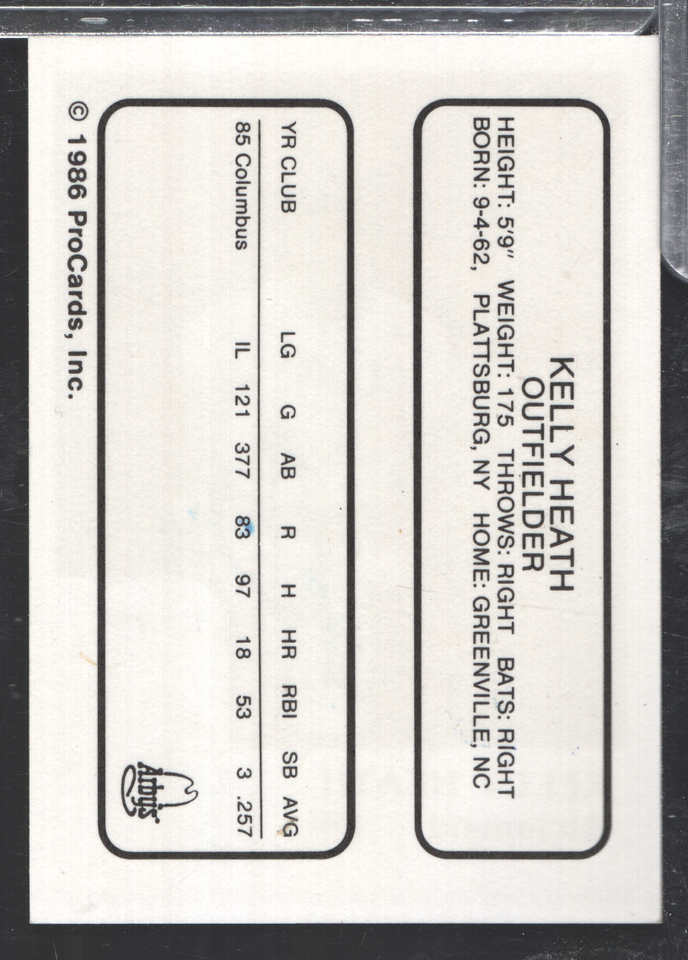 Kelly Heath Richmond Autographed 1986 ProCards w/COA 021224NPCD557 | eBay