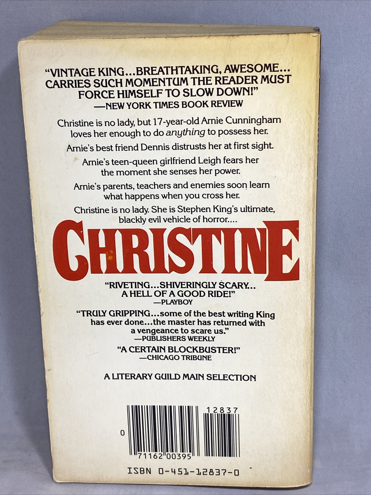 VTG CHRISTINE 1983 Stephen King 1st Signet Paperback Edition AE 2837 | eBay