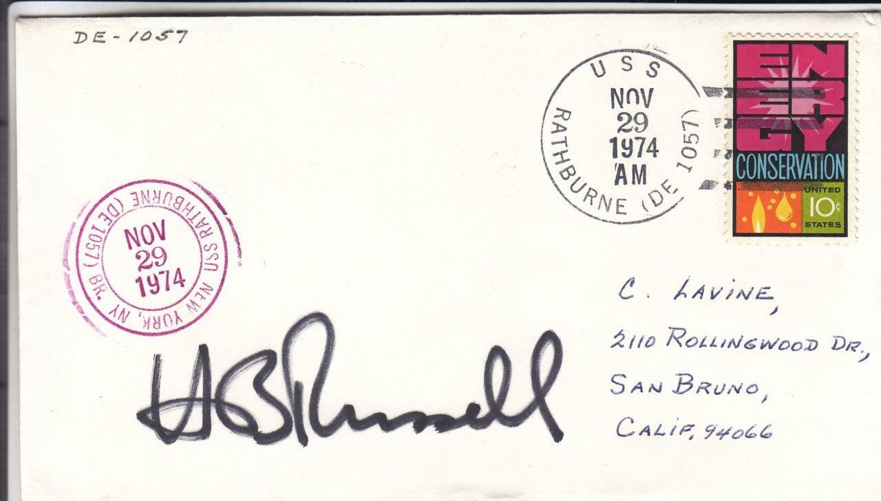 1974, USS Rathburne, DE-1057, Signed by C.O. (N4980) | eBay