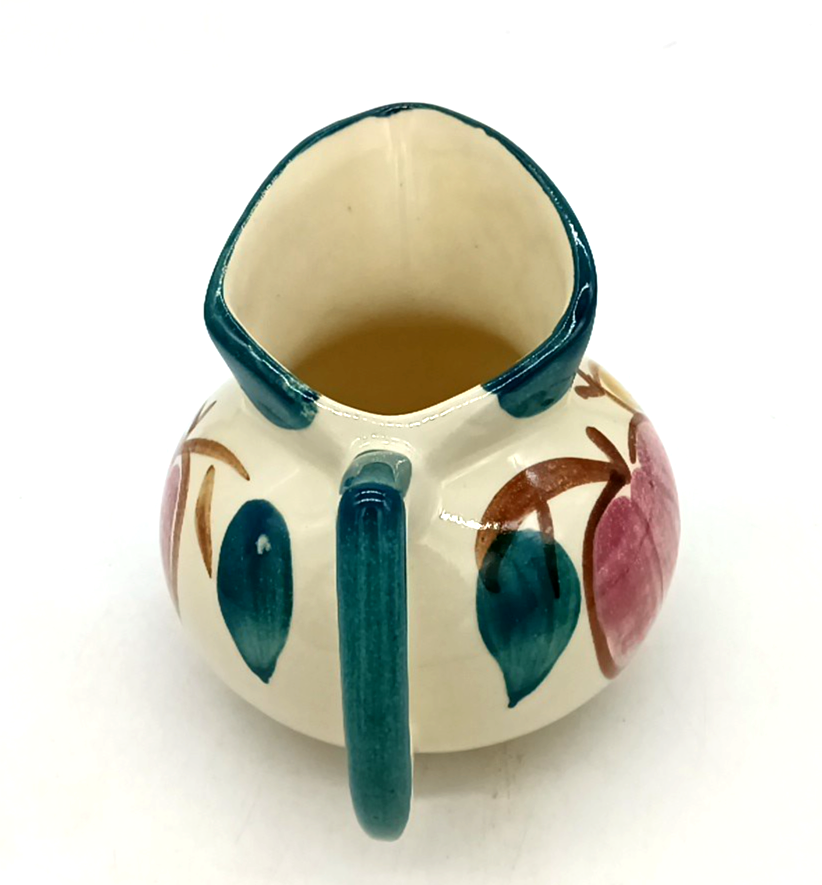 Vintage Puritan Pottery MCM 4.5" Creamer Syrup Pitcher Fruit Pattern | eBay