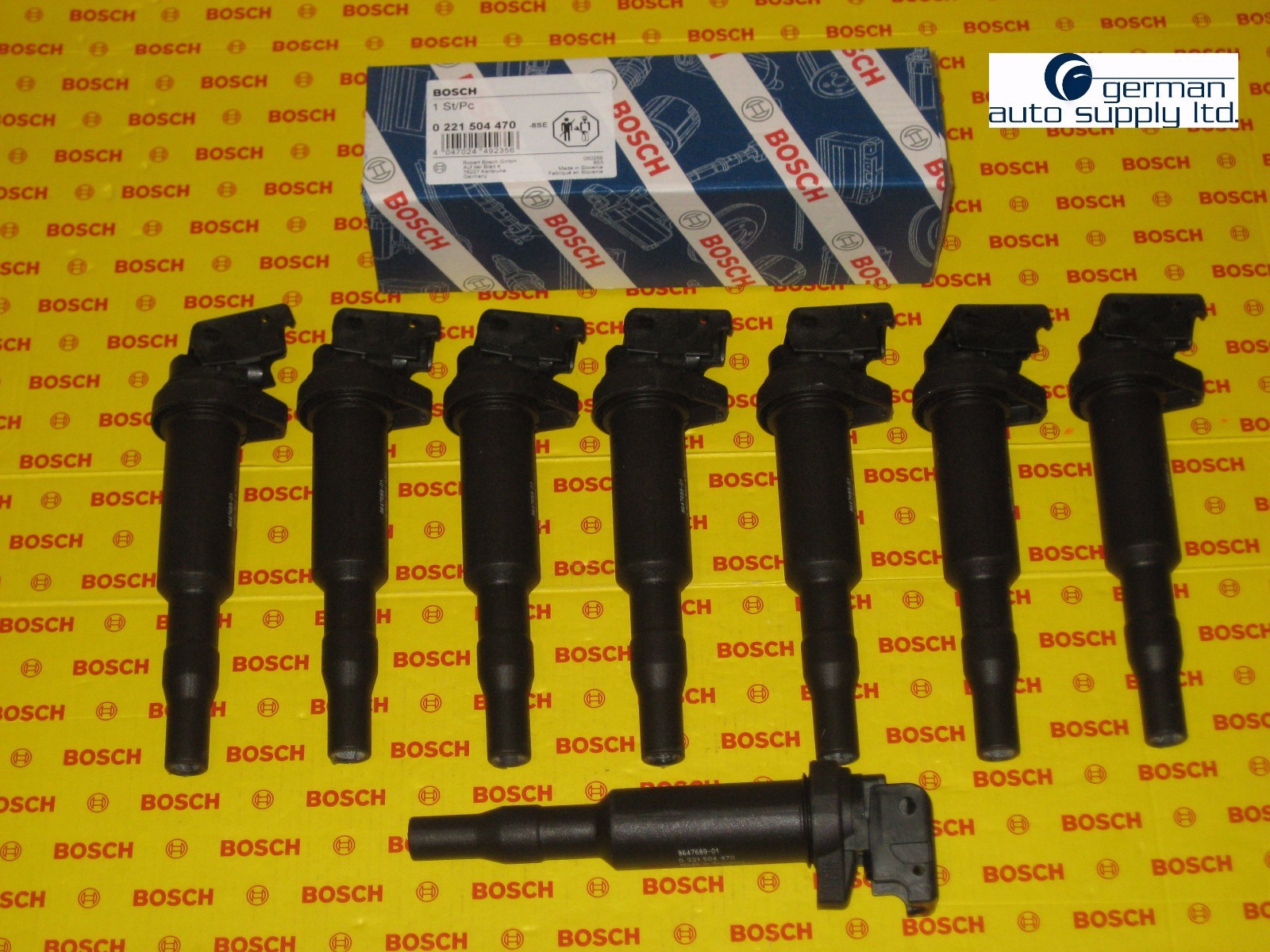 BMW 8 Piece Ignition Coil Set - BOSCH - 0221504470, 00044 - NEW OEM ...