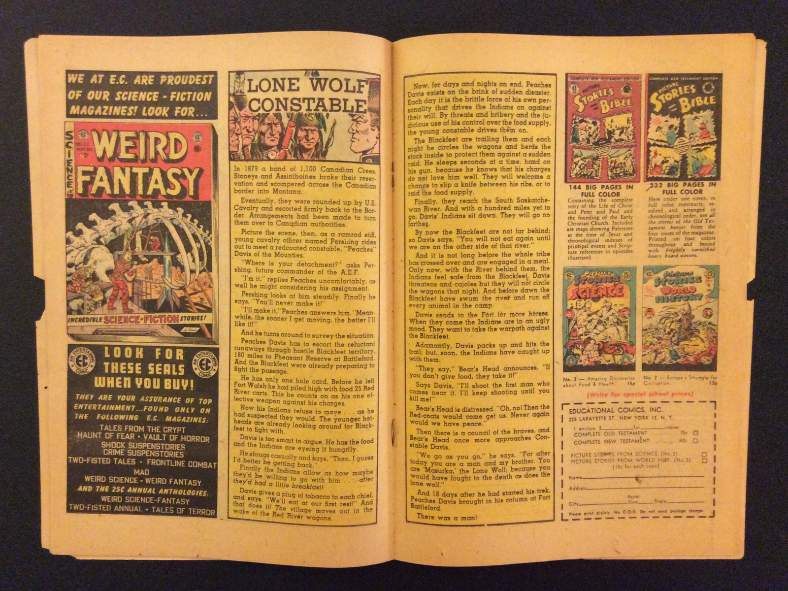 TWO-FISTED TALES #36 GOLDEN AGE 1954 Comic 10 Cent Complete Vintage EC ...