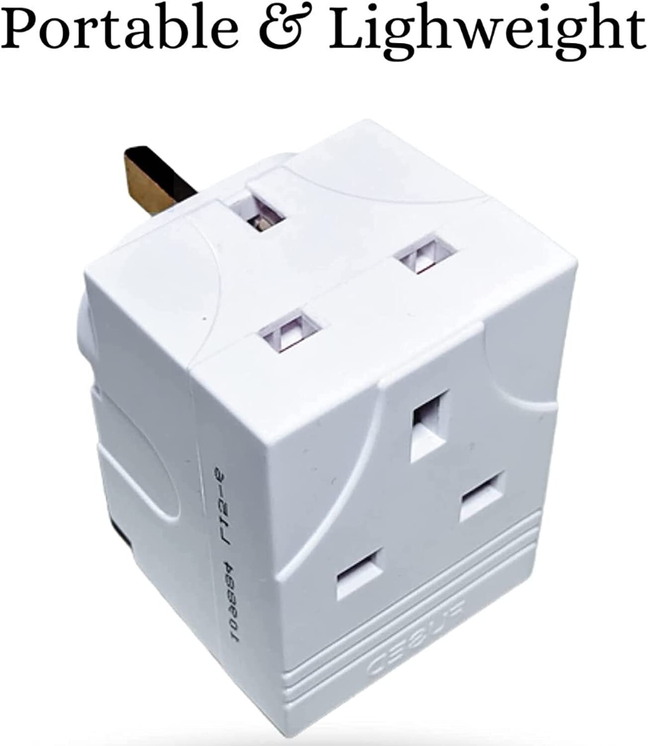 3 WAY SOCKET HOUSEHOLD MULTI PLUG FUSED ADAPTER UK MAINS 13AMP 240V AC ...