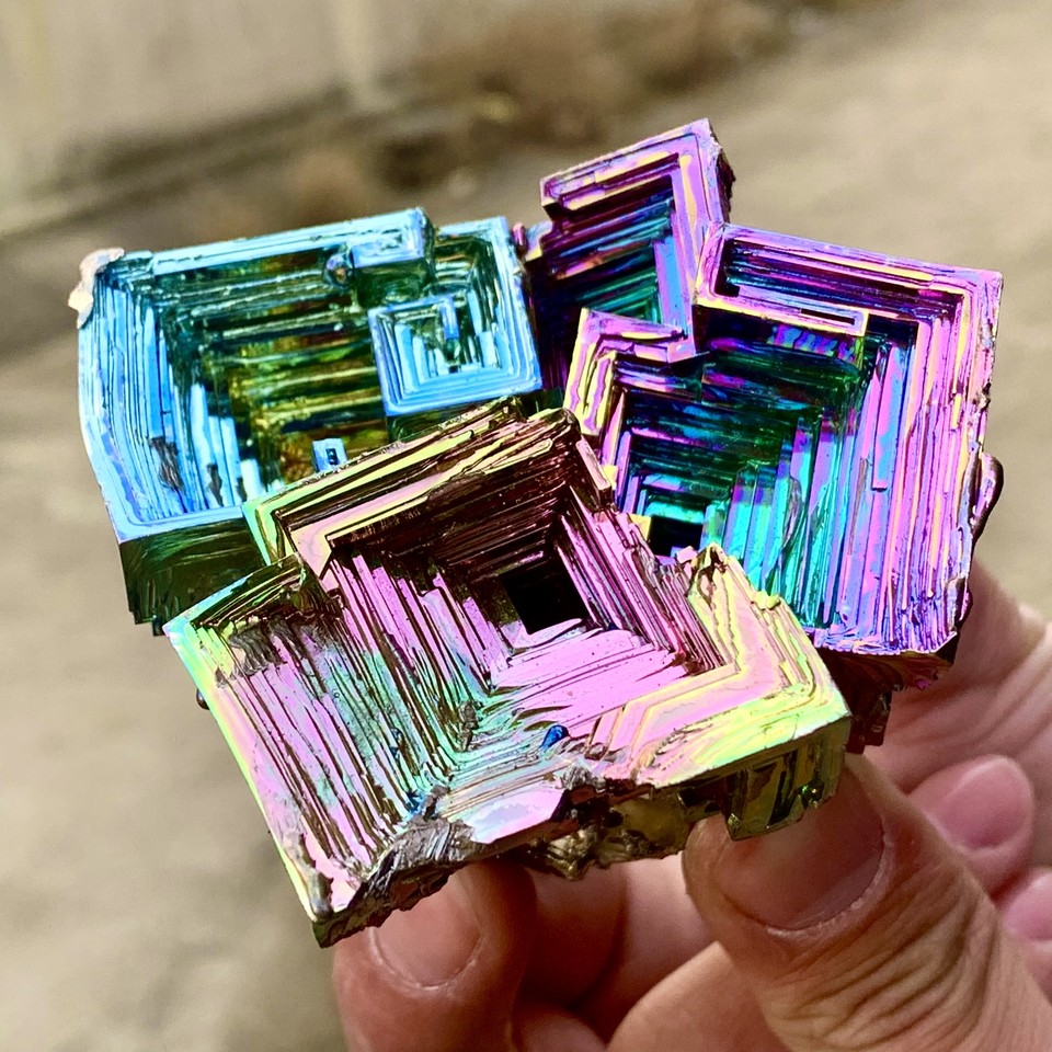 515G A+++ Gram Bismuth rainbow crystal elementBi gemstone Mineral ...