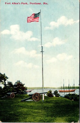 Portland, ME Maine Fort Allen's Park 1911 Antique Postcard G740 | eBay