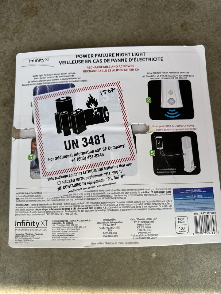 Infinity X1 Power Failure Night Light 3 Pack | eBay