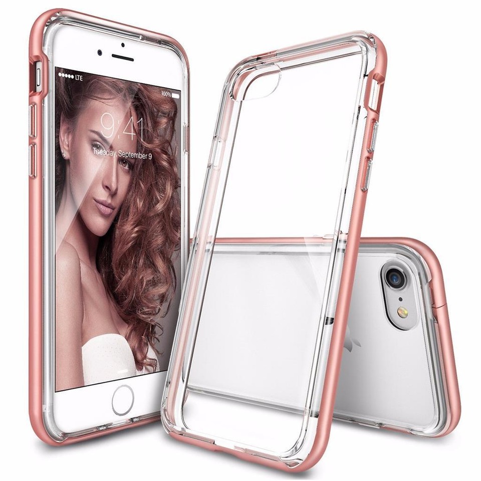 For iPhone 7 / 7Plus Crystal Clear PC Back TPU Bumper Drop Protection ...