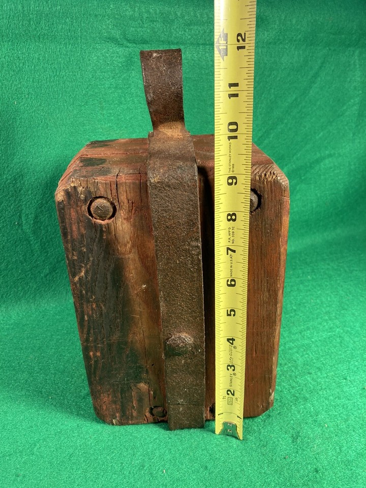 Vintage Wood Pulley Farm Barn Rustic Primitive Decor | eBay