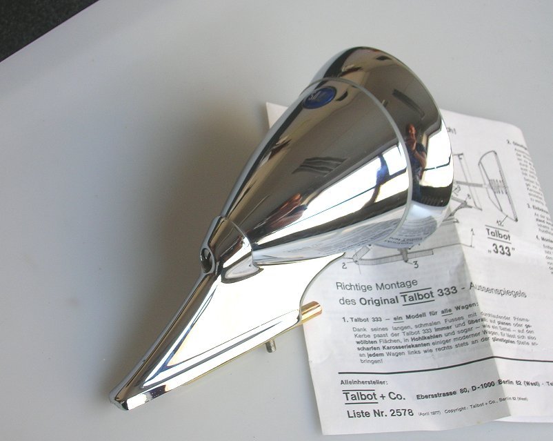 BLUE SAAB DOT TALBOT 333 SAAB REAR VIEW MIRROR VINTAGE SPIEGEL ZUBEHÖR ...