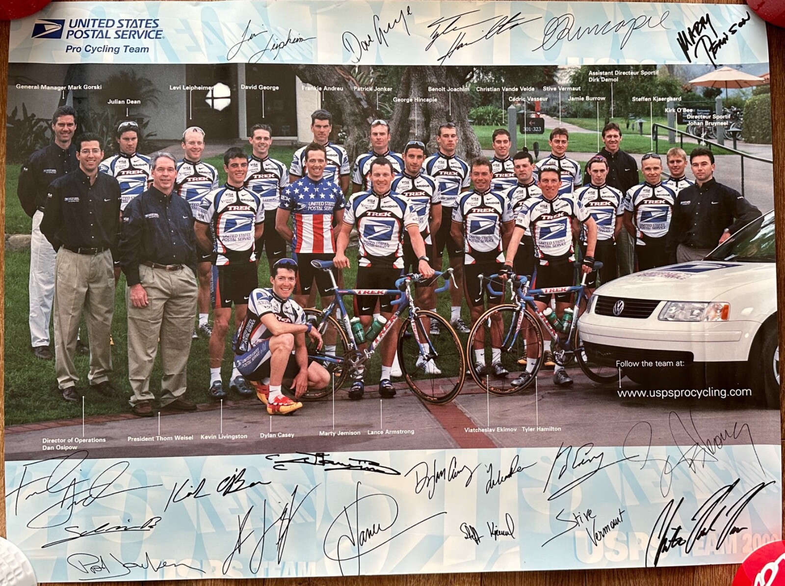 Ultra Rare - 2000 Trek USPS ProCycling Team Poster with Printed ...