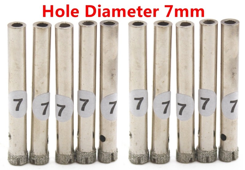 10Pcs 2.5-10 mm Diamond Core Drill Bits Tip Hole Saw Coated Masonry ...