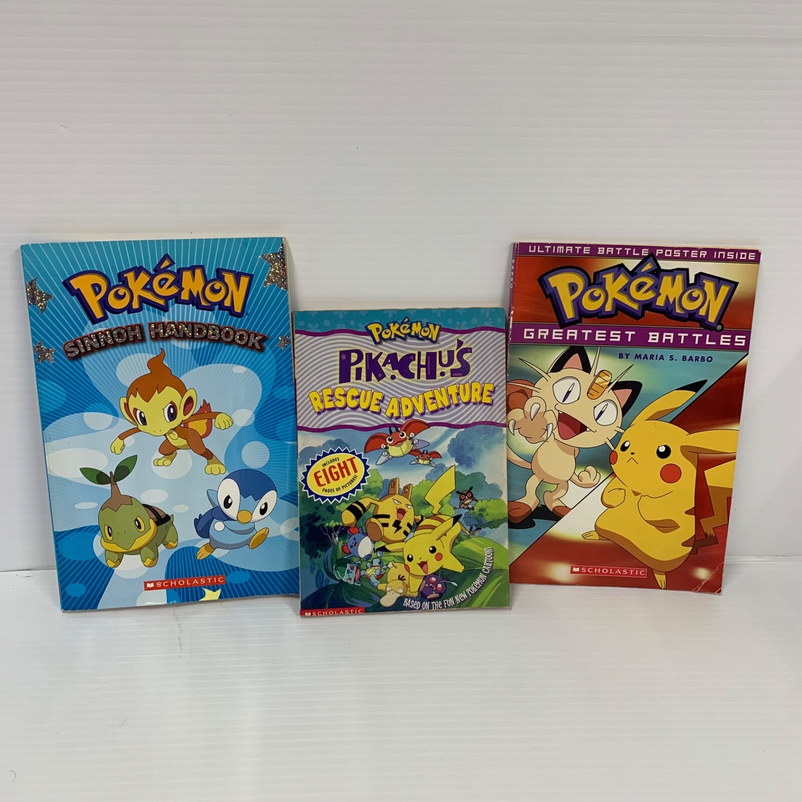 3-books Pokemon Sinnoh handbook Pikachus rescue adventure greatest ...