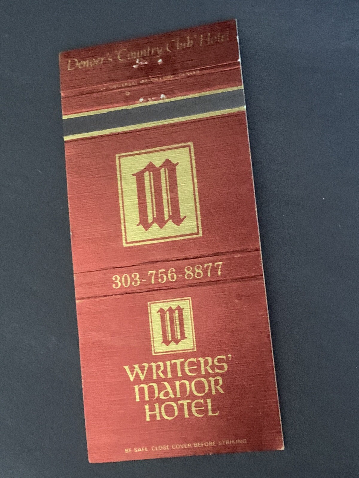 Vintage Colorado Matchbook: “Writer’s Manor Hotel” Denver, CO | eBay