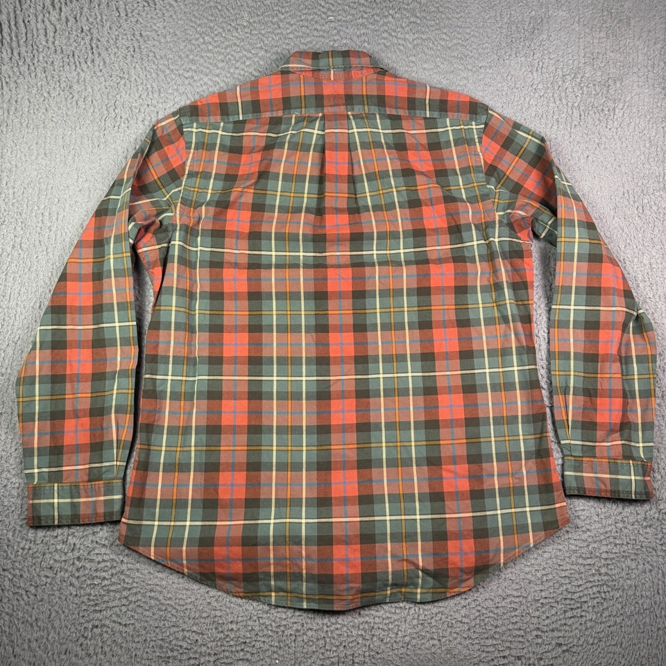 Ralph Lauren Shirt Mens XL Orange Green Plaid Button Down Oxford OCBD ...