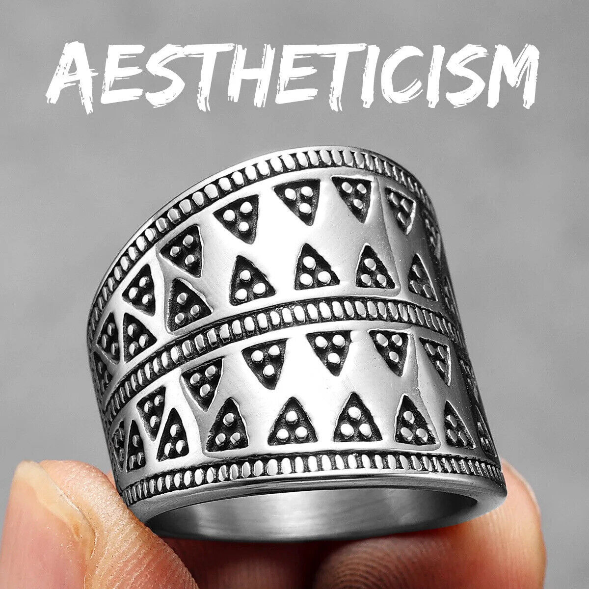 Sculpt Rings™ Aesthetic Geometry Triangle Stainless Steel Punk Ring ...